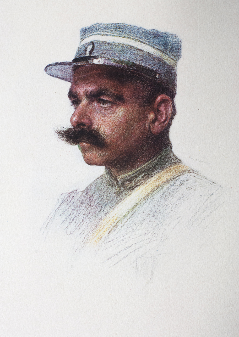 Eugene Burnand WW1 pastel portrait | pastel 22 | Gendarme