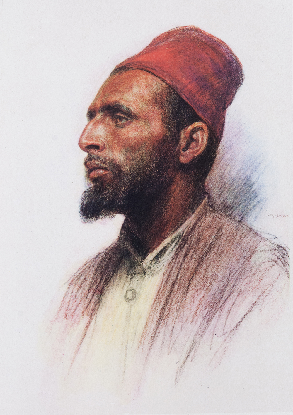 Eugene Burnand WW1 pastel portrait | pastel 33 | Mohamed Ben Bidouan