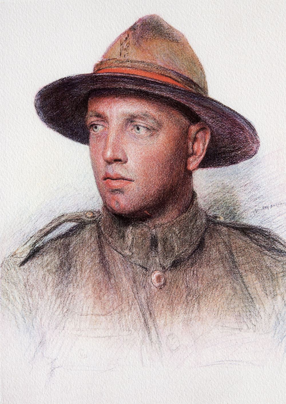 Eugène Burnand Pastel | Pastel 60 | Sergeant George Andrew McChesney